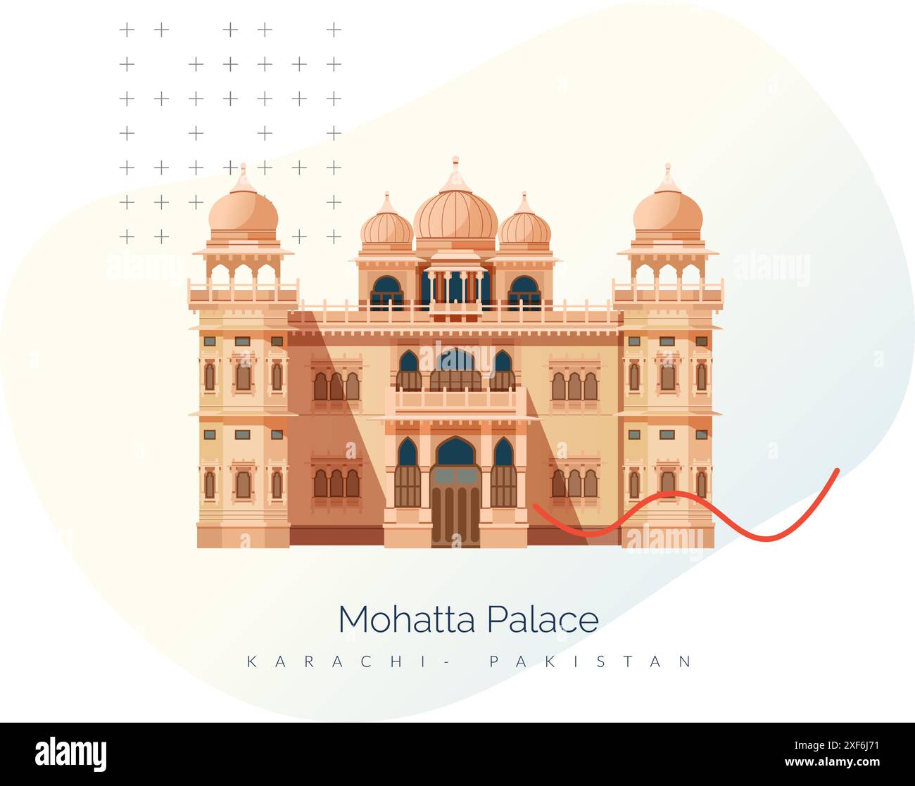 Mohatta Palace Museum - Karachi - Stock Illustration as EPS 10 File ...