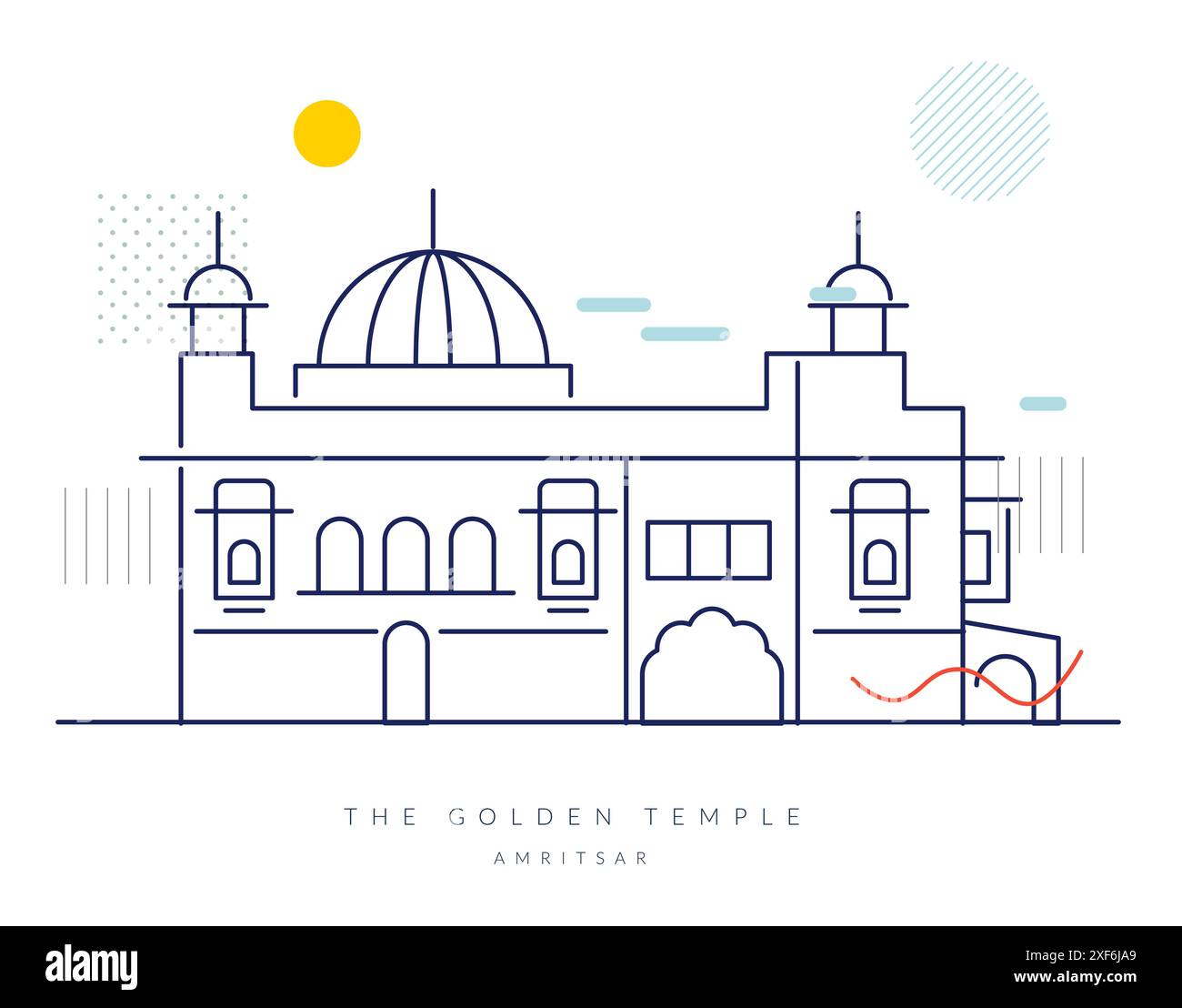The Golden Temple - Amritsar - Stock Illustration as EPS 10 File Stock ...