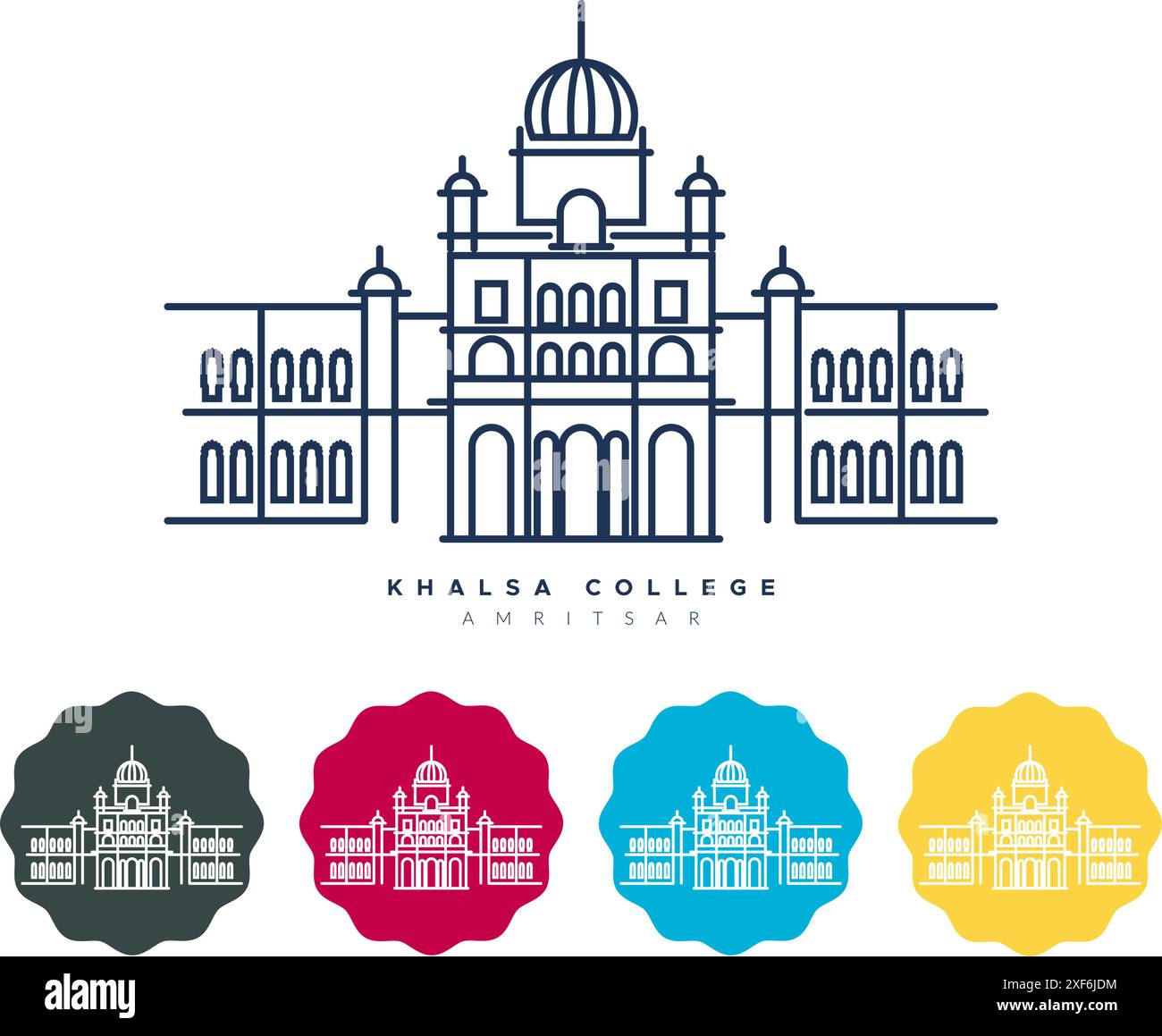 Khalsa college vector vectors hi-res stock photography and images - Alamy
