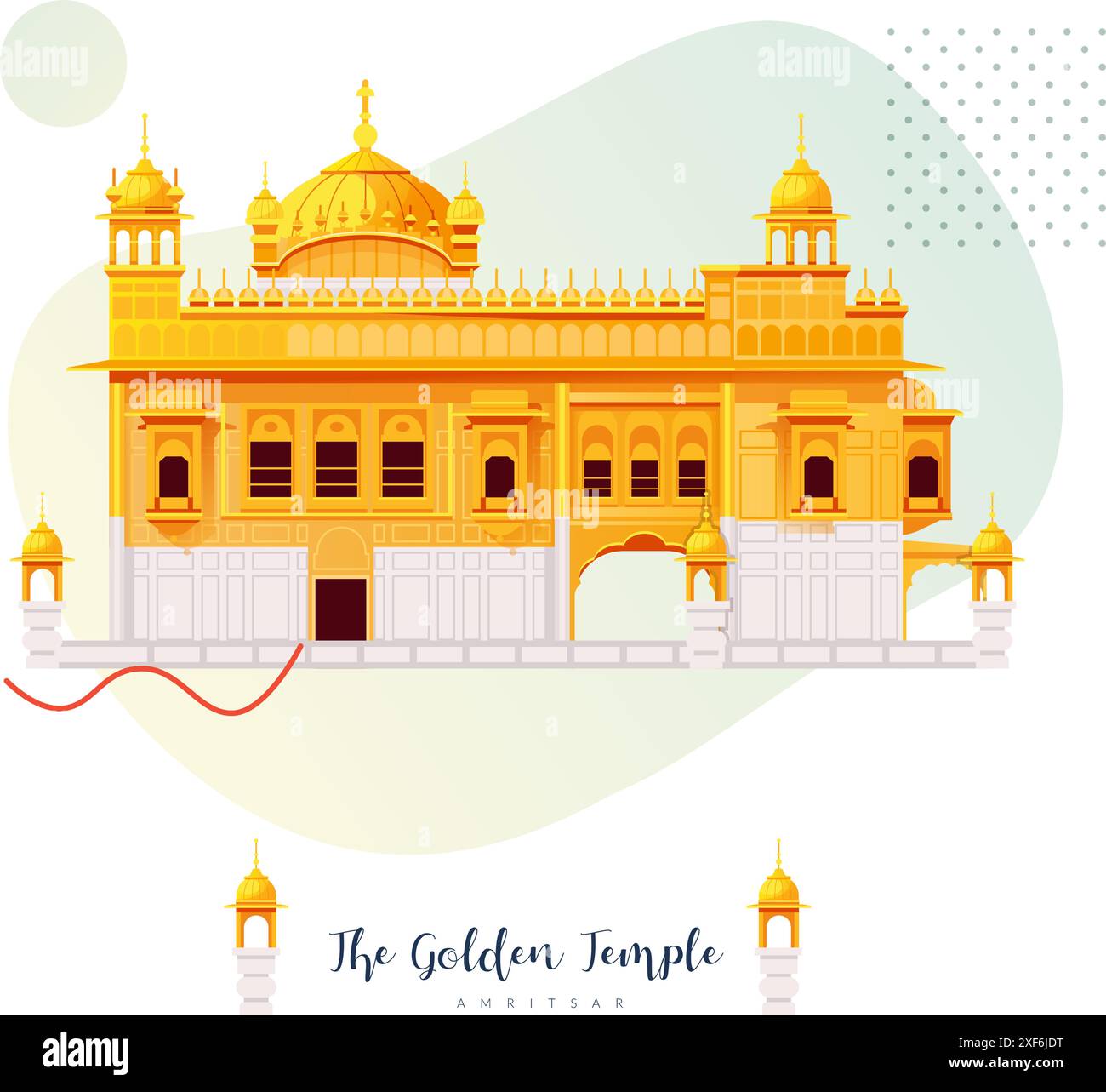 The Golden Temple - Amritsar - Stock Illustration as EPS 10 File Stock ...