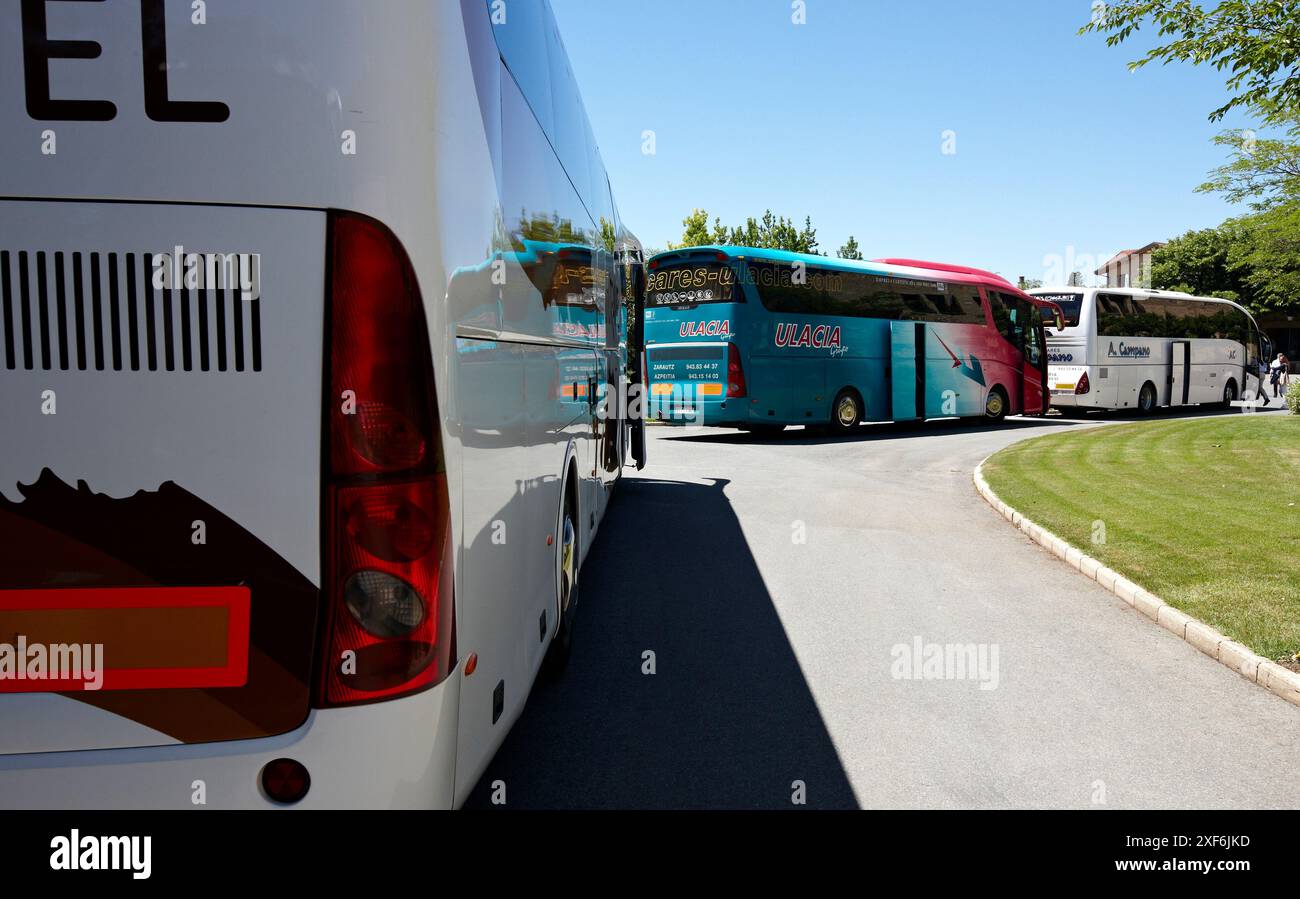 Buses, tour to La Rioja Alta winery, Haro, La Rioja, Spain Stock Photo ...