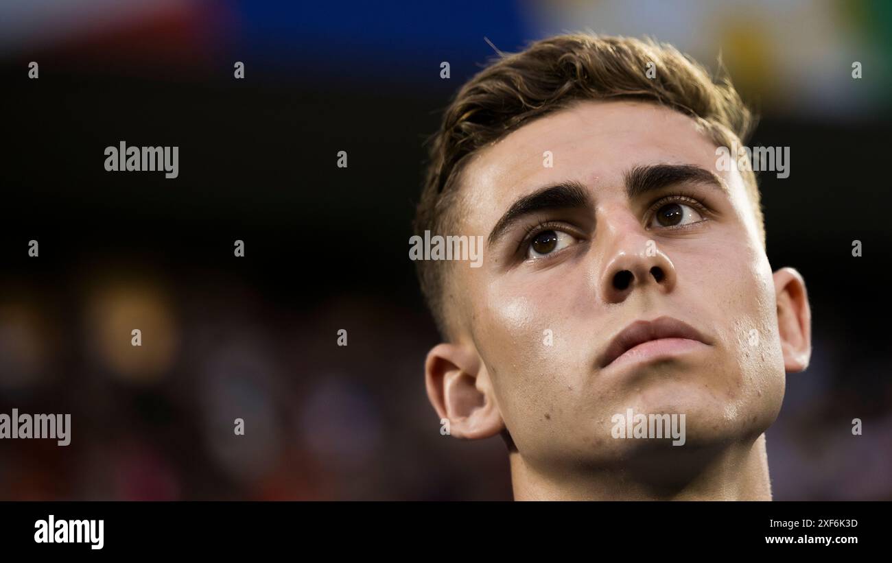 Cologne, Germany. 30 June 2024. Fermin Lopez of Spain looks on prior to ...