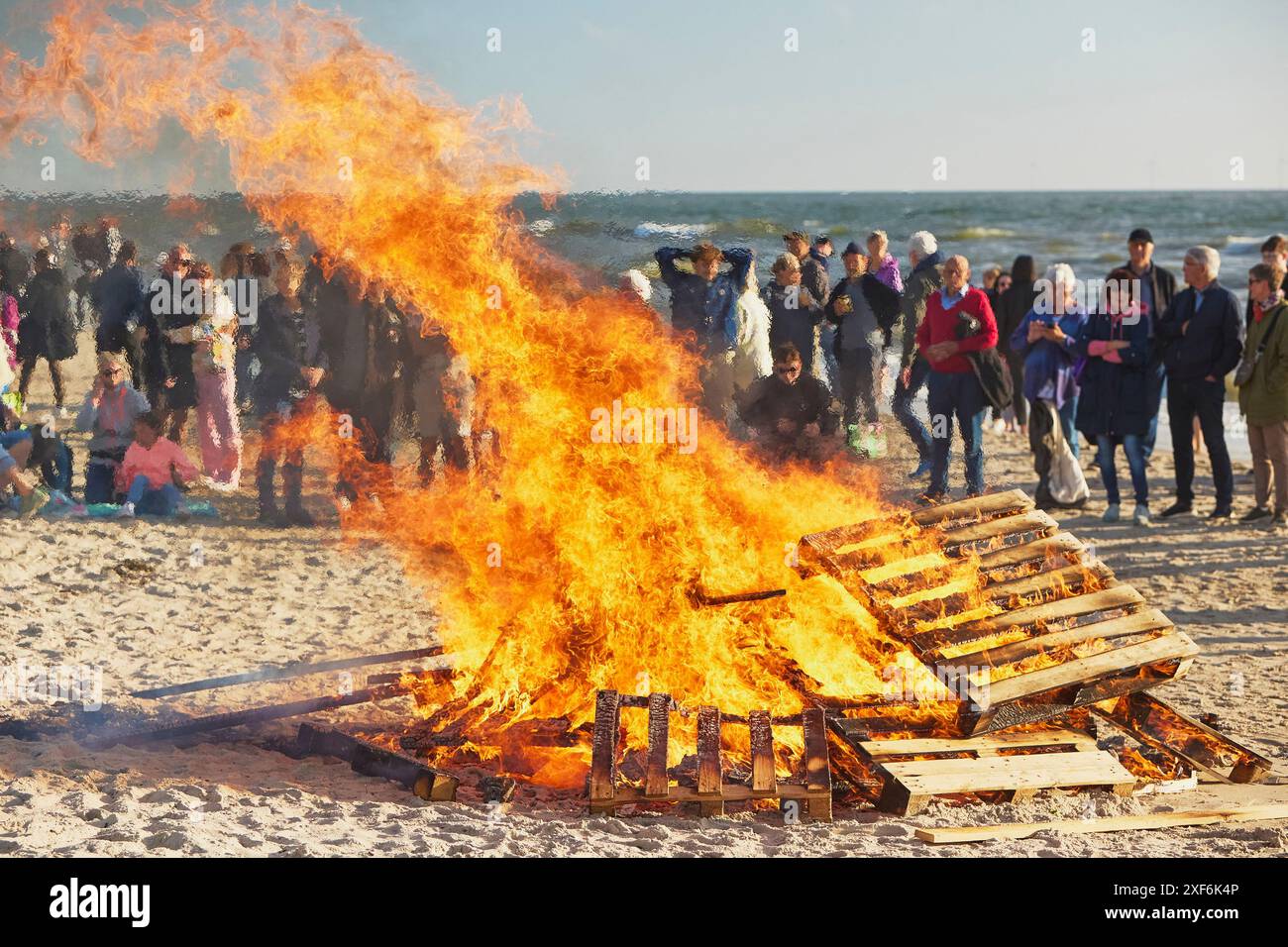 St. Hans Day on the seashore in Denmark Stock Photo - Alamy
