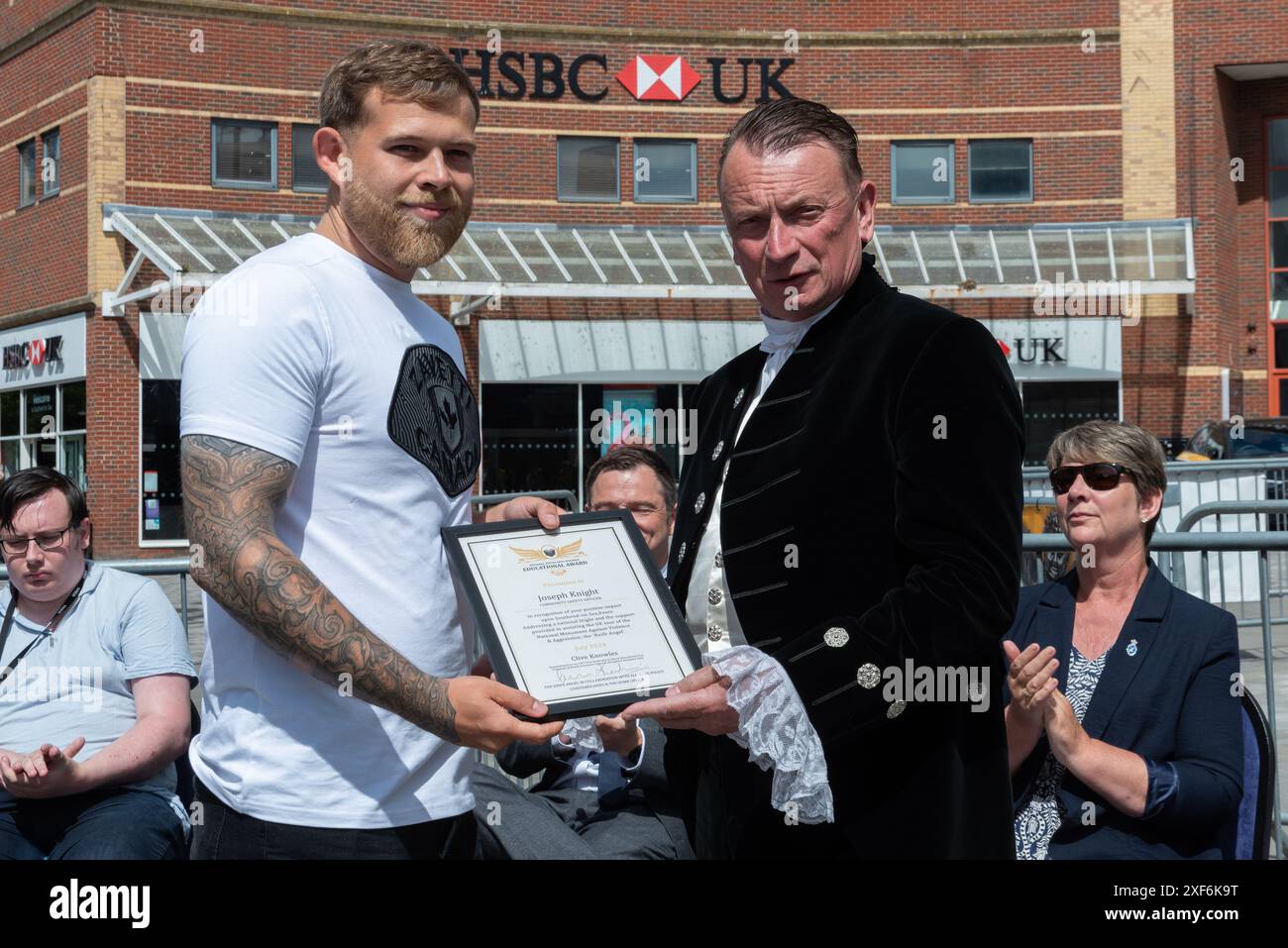 High Sheriff of Essex David Hurst awarding Joseph Knight with National ...