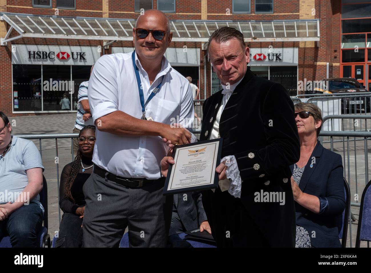 High Sheriff of Essex David Hurst awarding Simon Ford with National ...