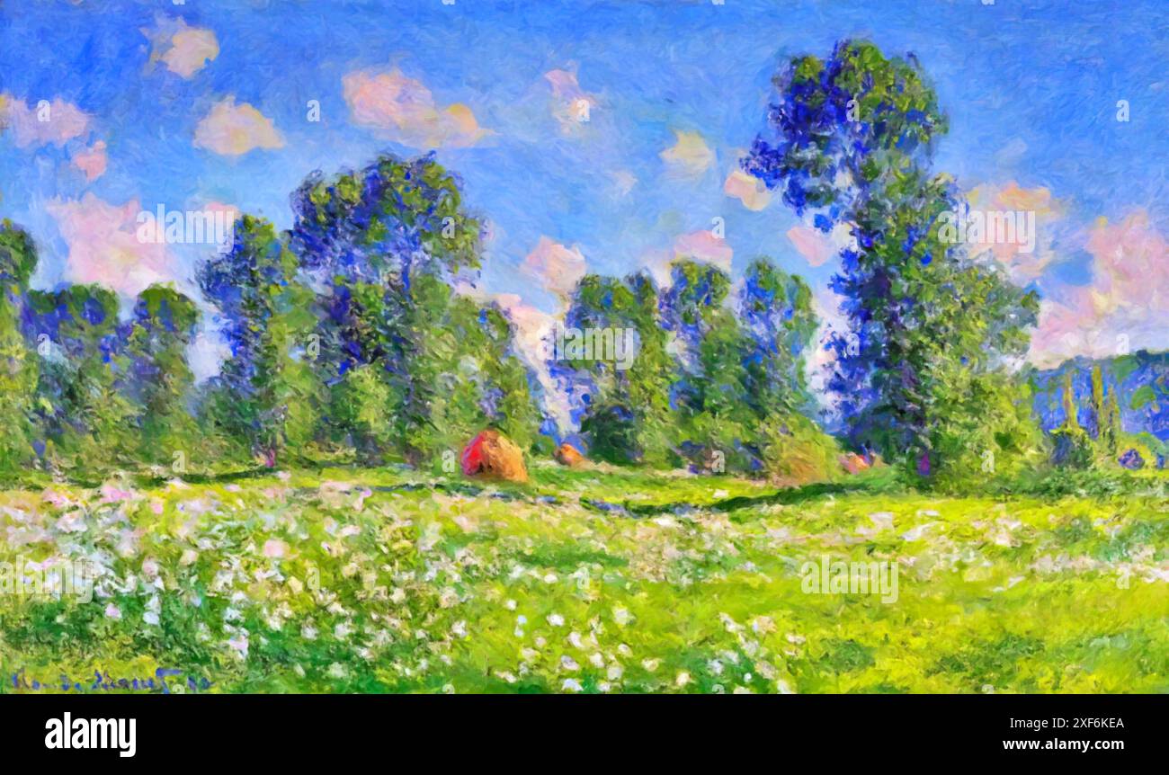 Effect of spring at Giverny, 1889 (painting) by Artist Monet, Claude ...