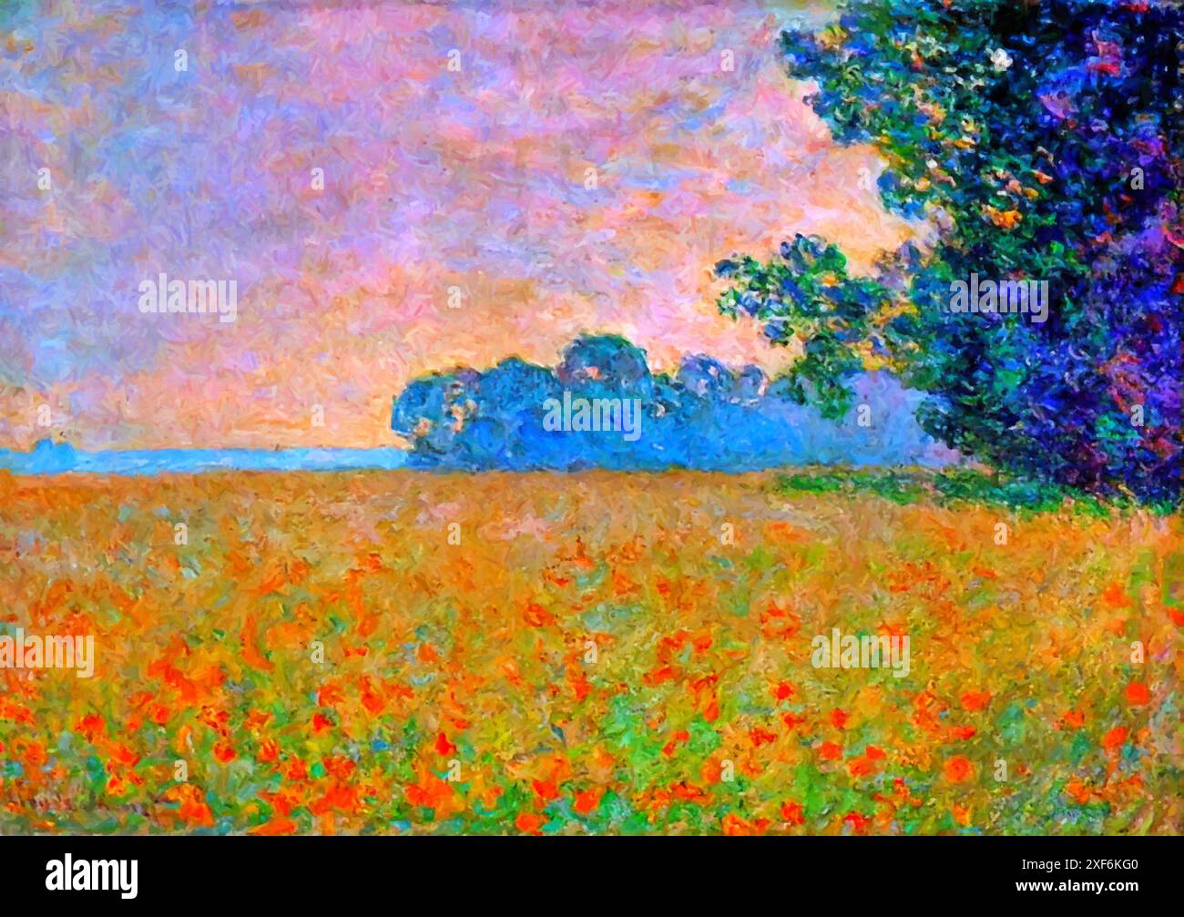 Oat and poppy field, 1890 (painting) by Artist Monet, Claude (1840-1926 ...