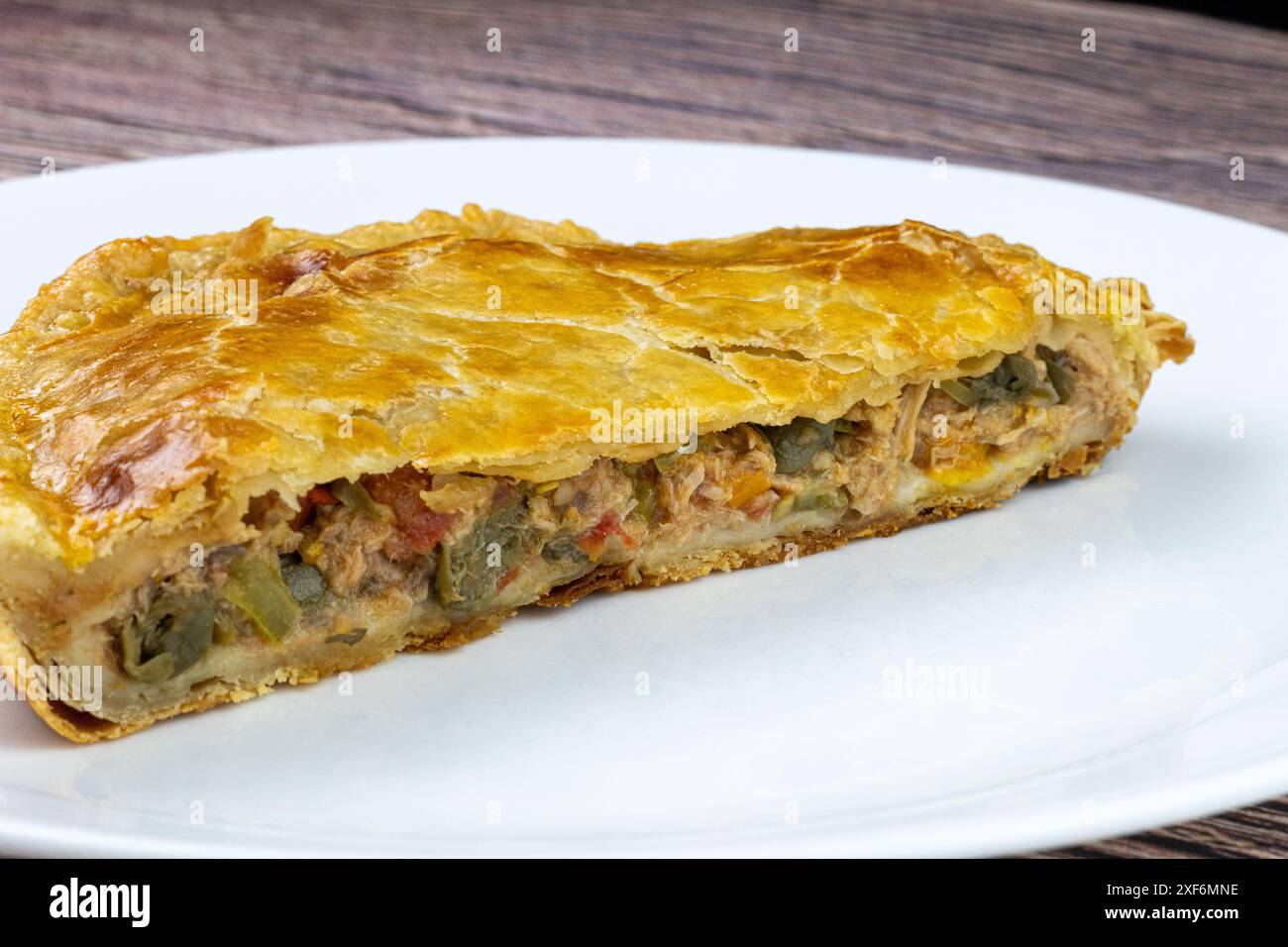 Delicious piece of tuna pie for lunch Stock Photo - Alamy
