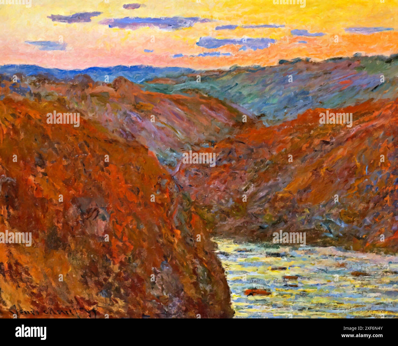 Romantic sunset painting 19th century hi-res stock photography and ...