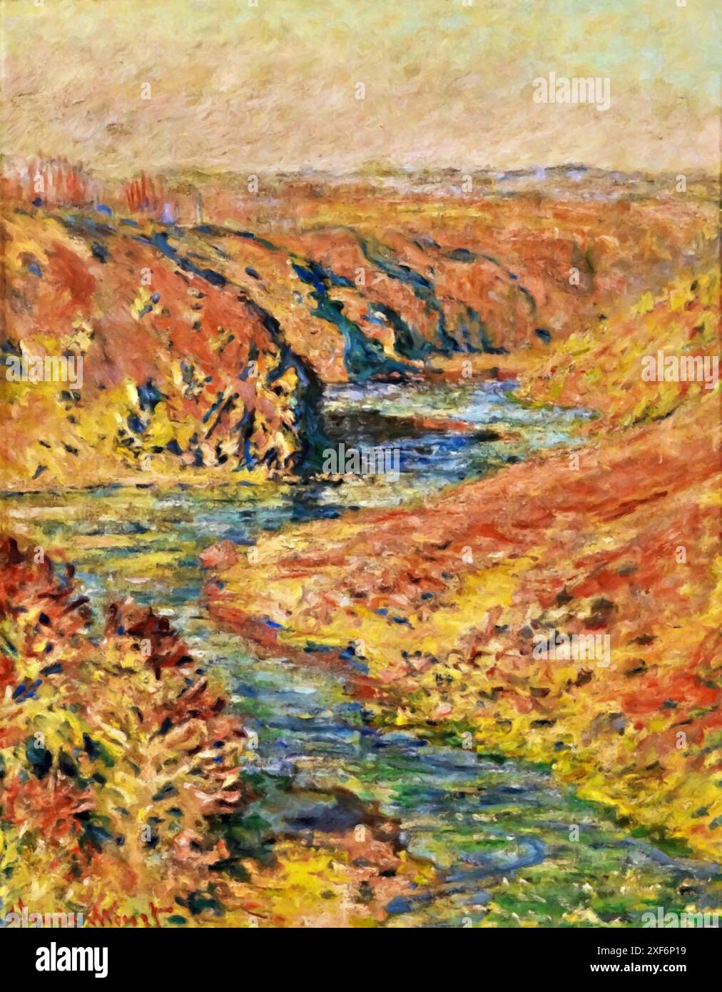 Valley of the Creuse at Fresselines, 1889 (painting) by Artist Monet ...