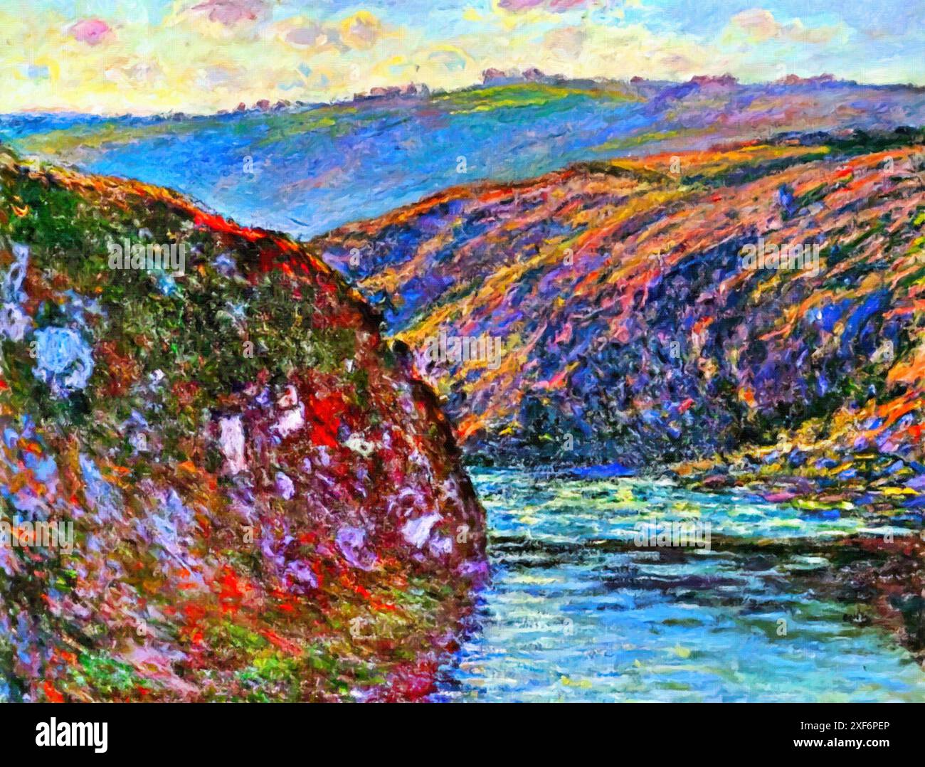 Valley of the Creuse, afternoon sunlight, 1889 (painting) by Artist ...