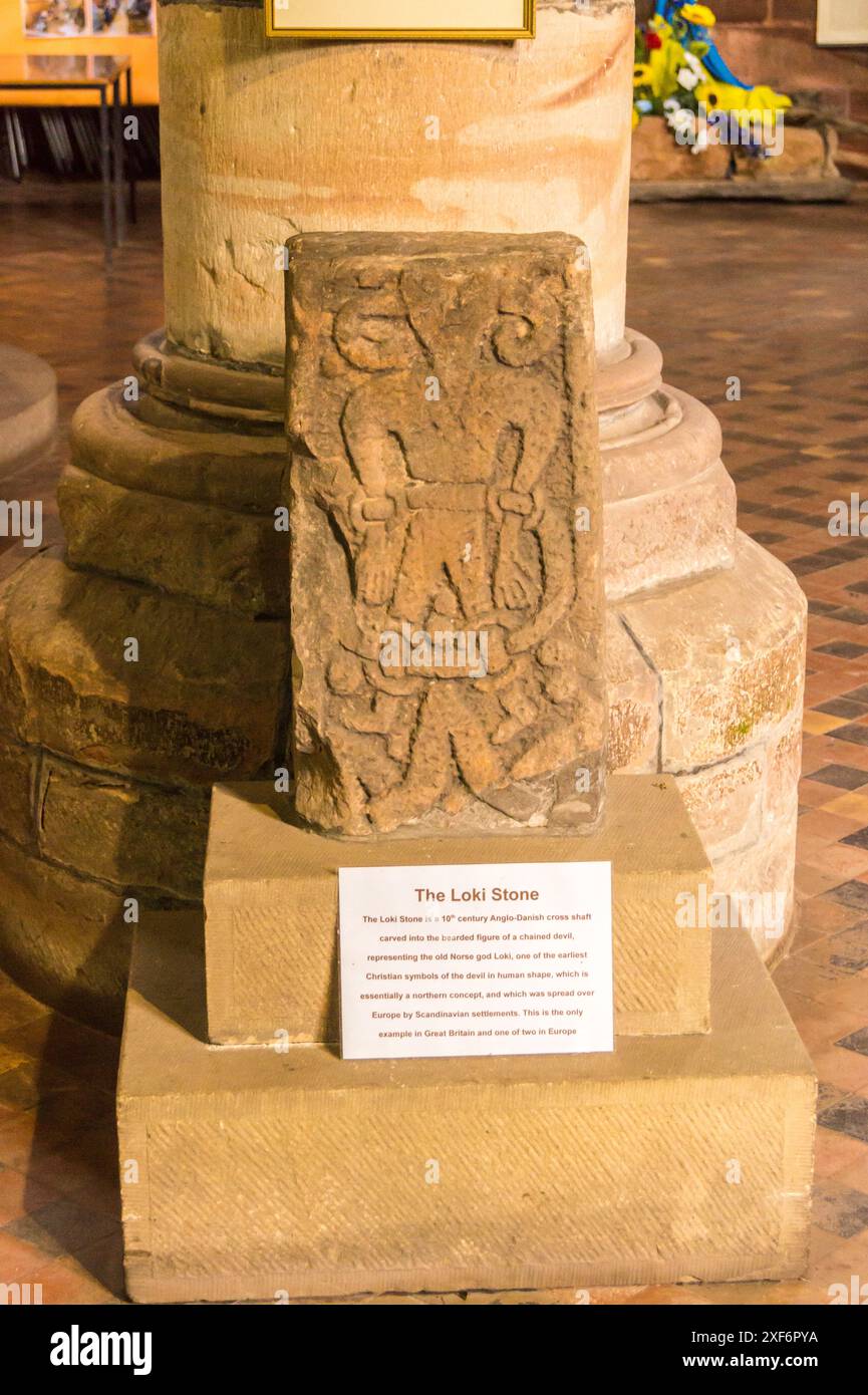 Loki Stone, Norse, 8th. century CE, Kirkby Stephen Parish Church ...