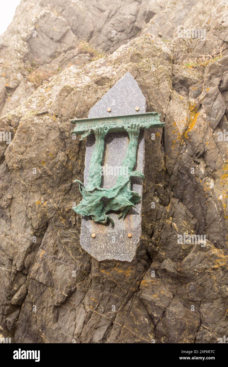 Bronze memorial to sinking of car ferry MV Princess Victoria in 1953 by ...