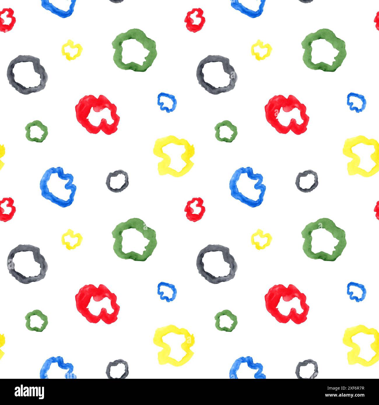 Abstract multicolored wavy line art. Dopamine seamless pattern. Vibrant ...
