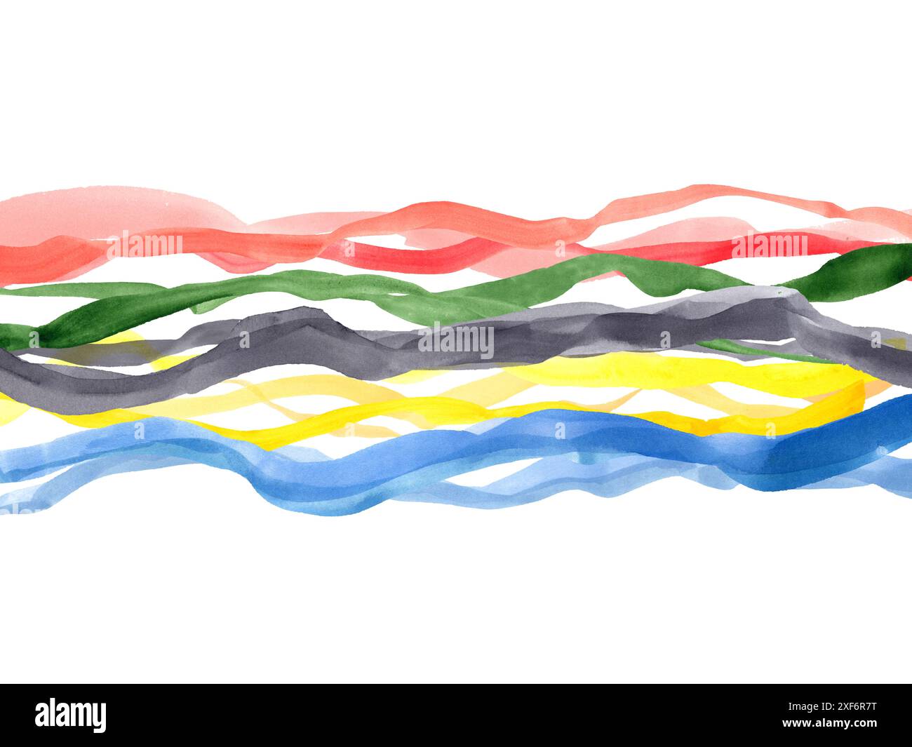 Abstract watercolor waves with vibrant tones and graceful strokes ...