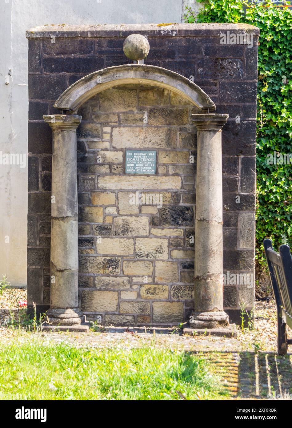 Arch built by Thomas Telford as an apprentice piece, Langholm, Dumfries ...