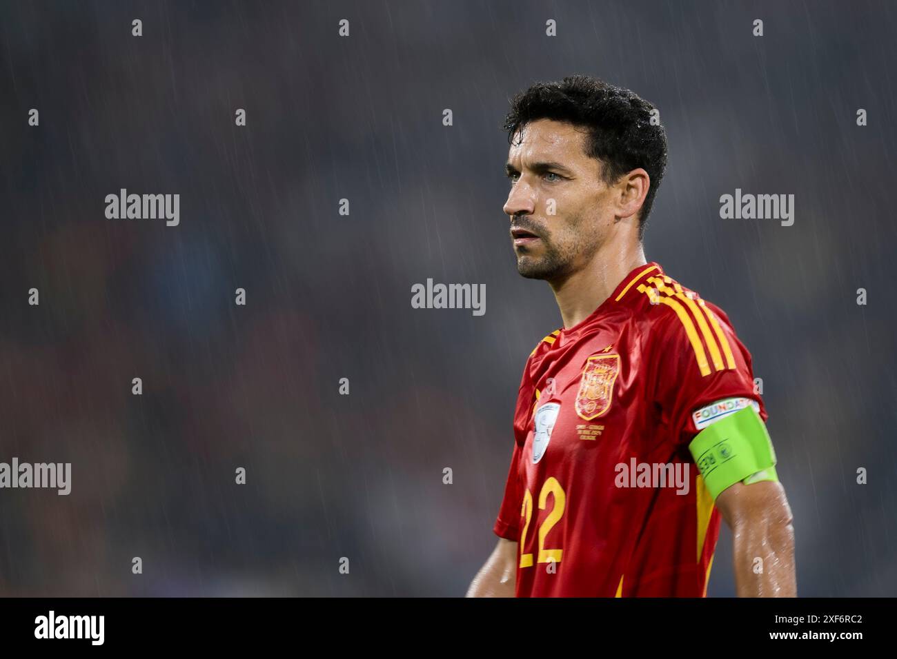 Cologne, Germany. 30 June 2024. Jesus Navas of Spain looks on during ...