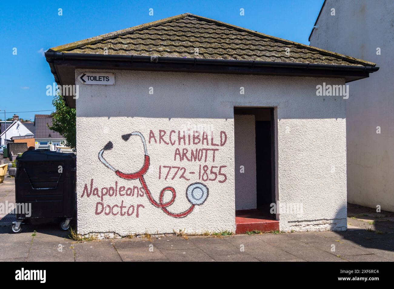 Stethoscope memorial mural to Archibald Arnott, Napoleon's doctor, 1772 ...