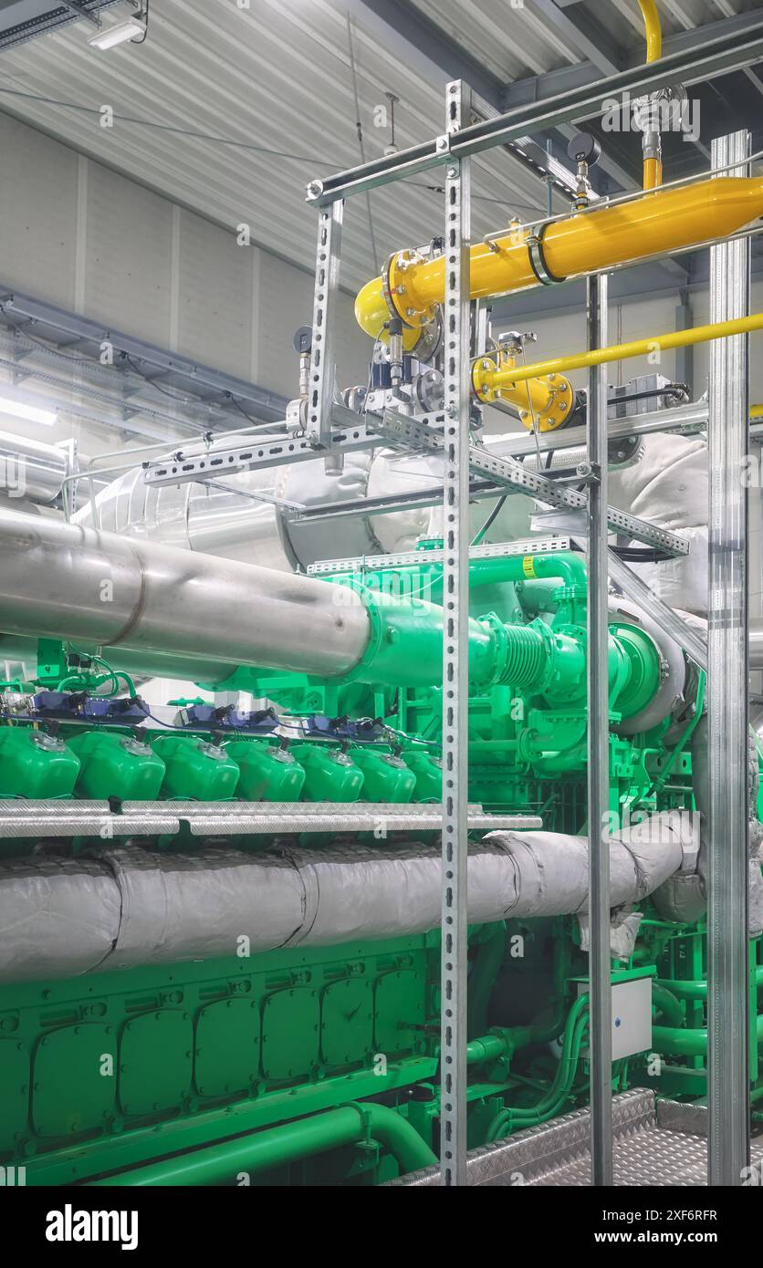 Gas fired cogeneration engine, selective focus Stock Photo - Alamy