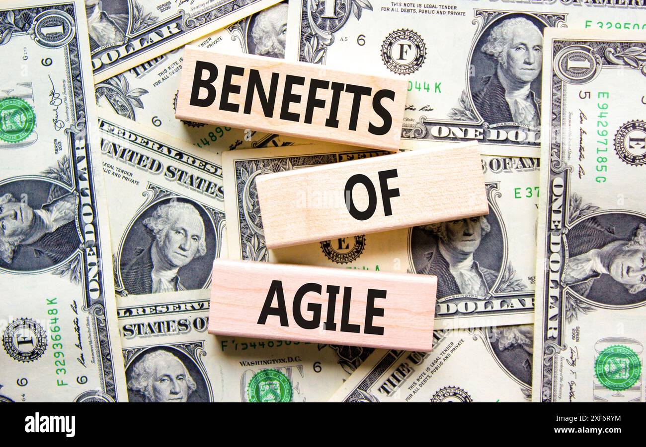 Benefits of agile symbol. Concept words Benefits of agile on beautiful ...
