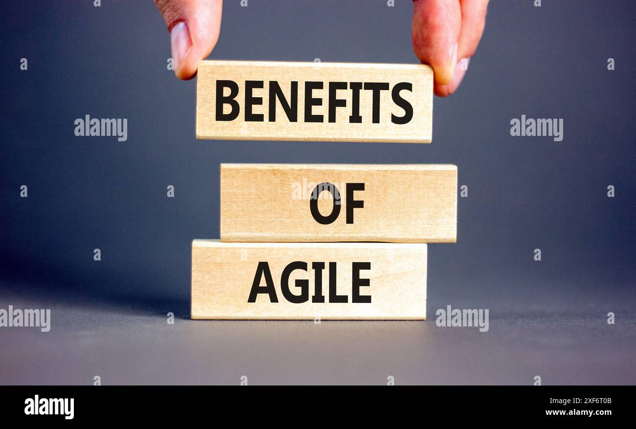 Benefits of agile symbol. Concept words Benefits of agile on beautiful ...