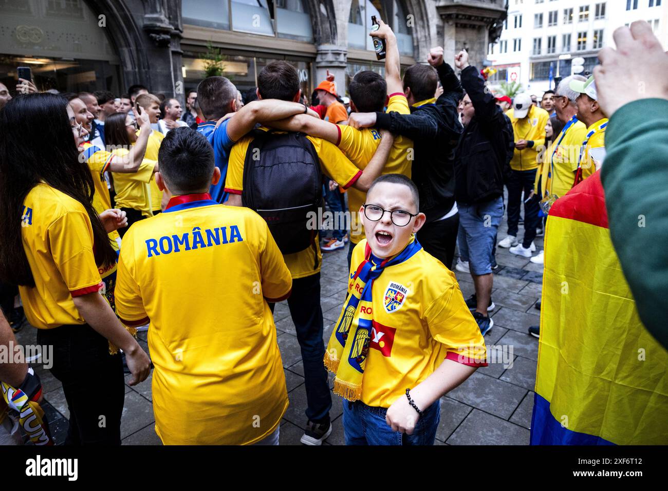 MUNICH - Romanian fans a day before the round of 16 match at the ...