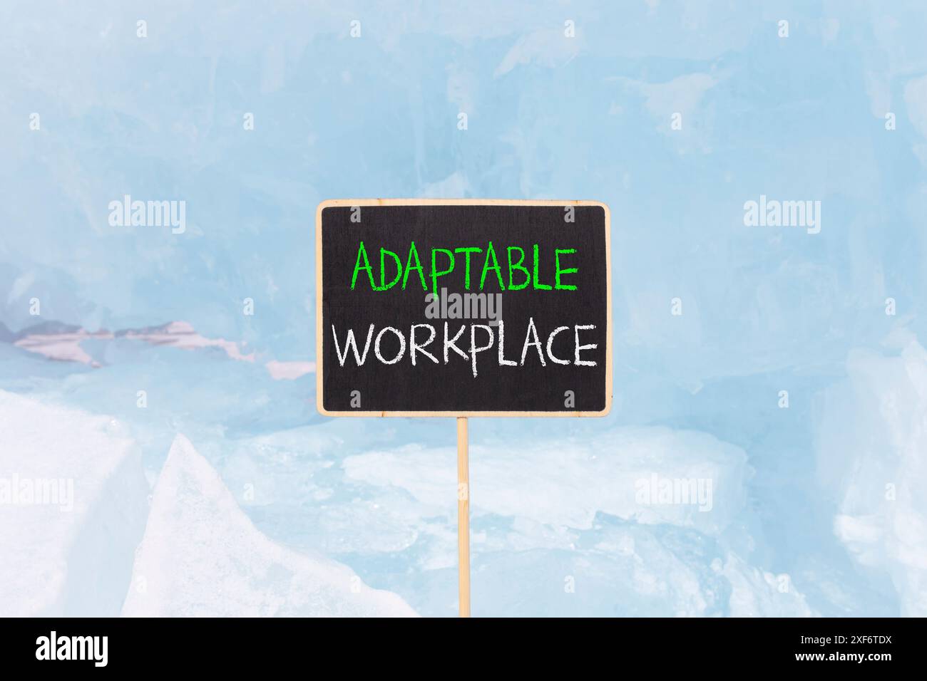 Adaptable workplace symbol. Concept words Adaptable workplace on ...