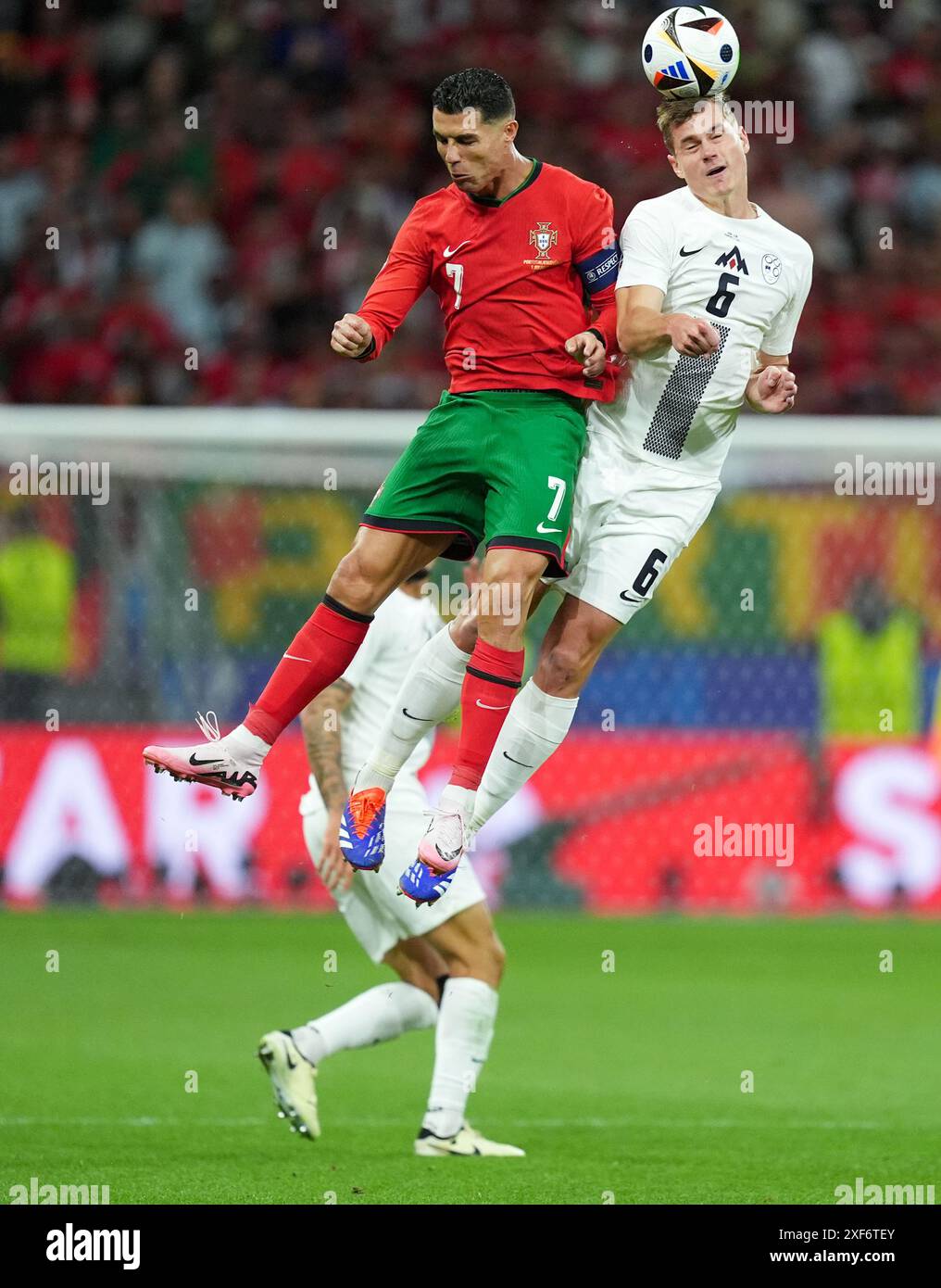 Portugal's Cristiano Ronaldo and Slovenia's Jaka Bijol battle for the ...
