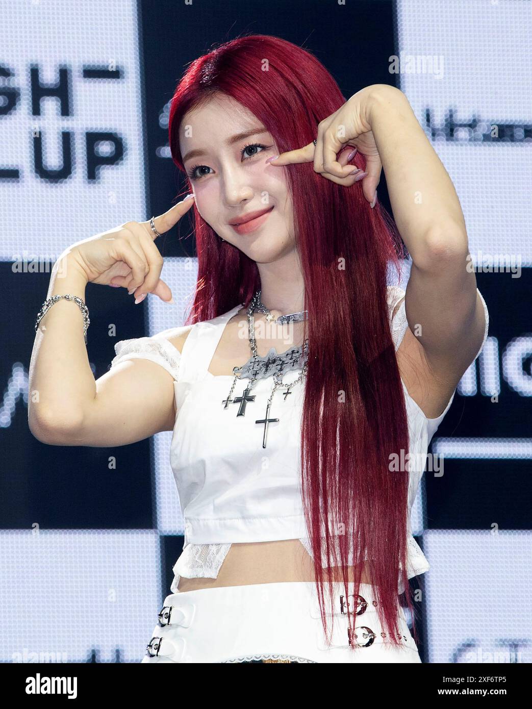 Seoul, South Korea. 1st July, 2024. South Korean singer Sumin, member of K-Pop girl group STAYC ...