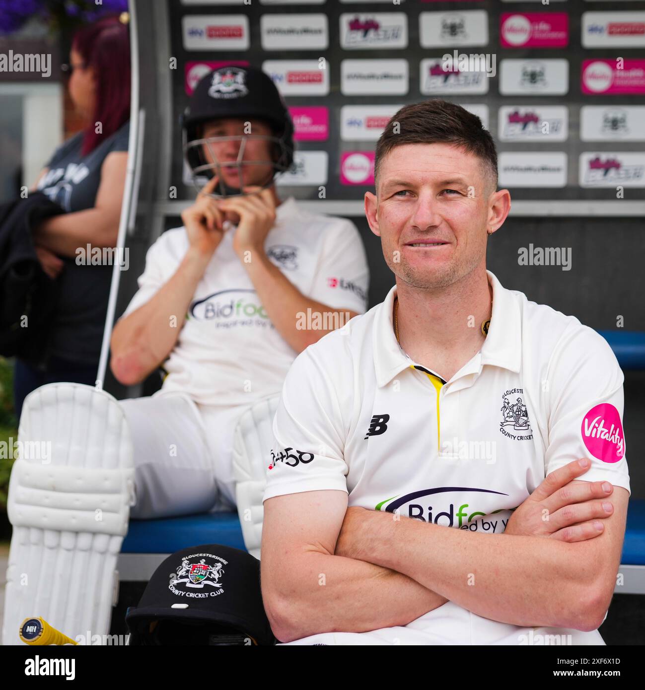 Cheltenham, UK, 1 July 2024. Gloucestershire's Cameron Bancroft and ...