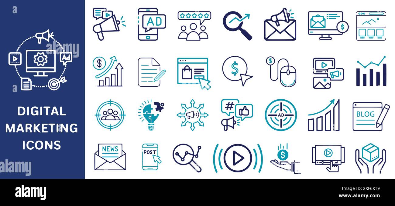Digital Marketing Icon Set. Digital marketing, SEO, email, content ... Digital Marketing Icon Set. Digital marketing, SEO, email, content ...