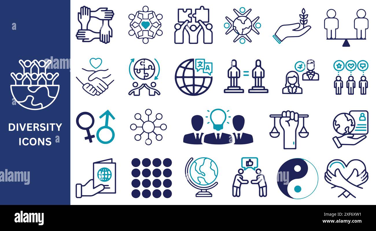 Diversity and inclusion icon hi-res stock photography and images - Alamy