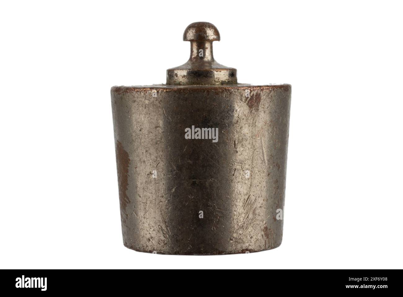 Old rusty bronze scale weights isolated on white Stock Photo - Alamy