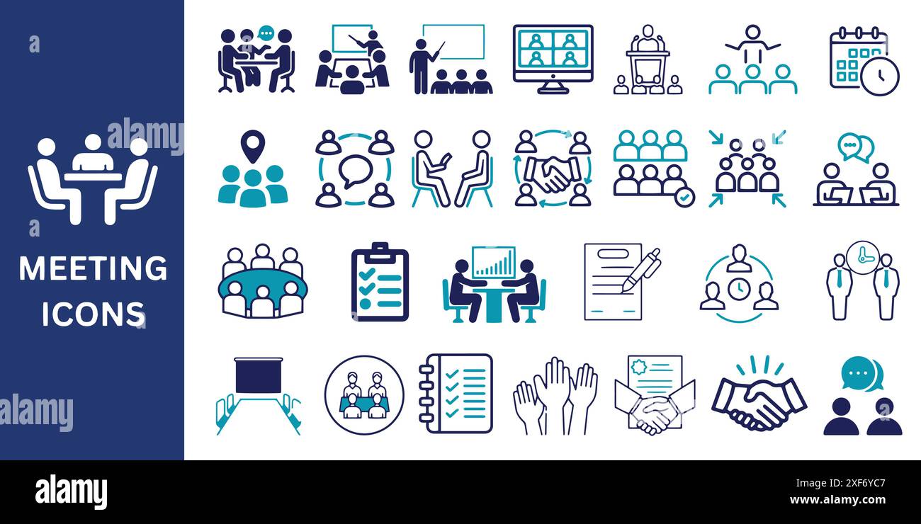 Set interview icons human hi-res stock photography and images - Alamy