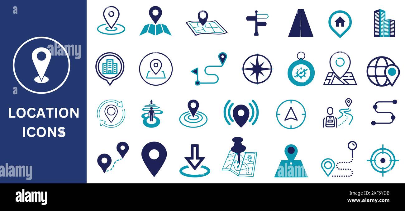 Distance map Stock Vector Images - Alamy