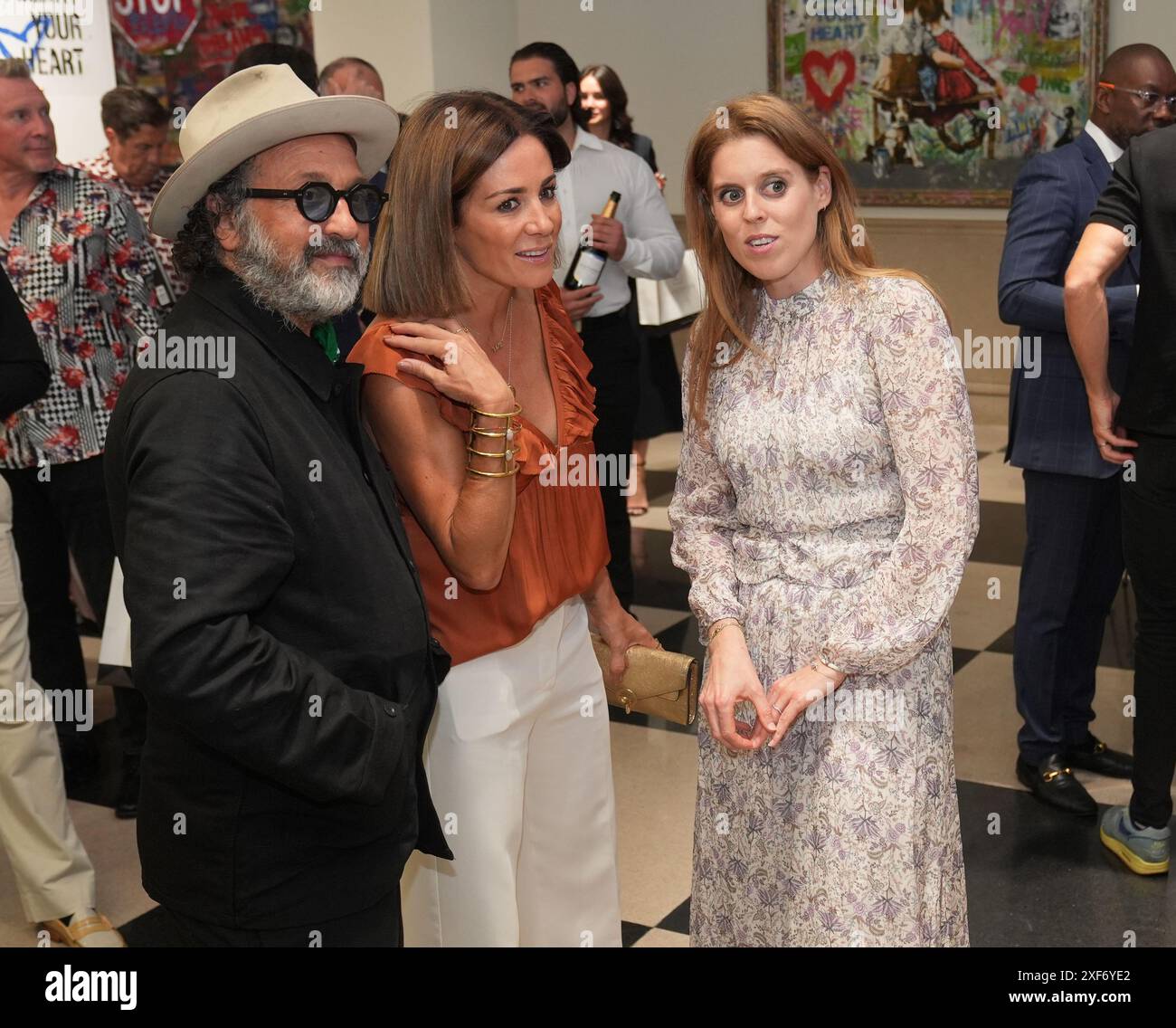 (left-right) Mr Brainwash, Natalie Pinkham and Princess Beatrice attend ...