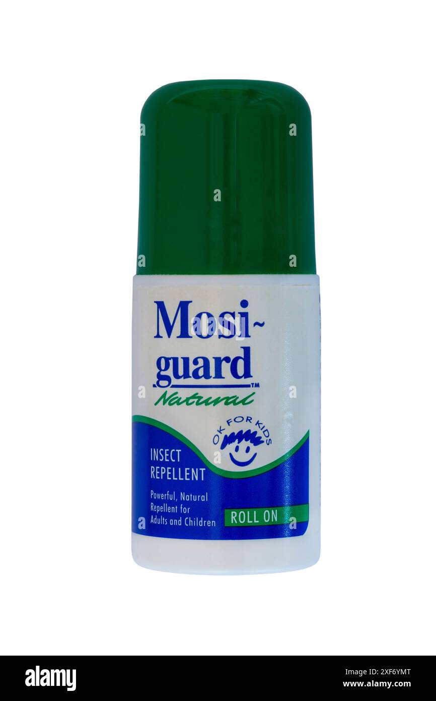 Mosi-guard natural insect repellent roll on isolated on white ...