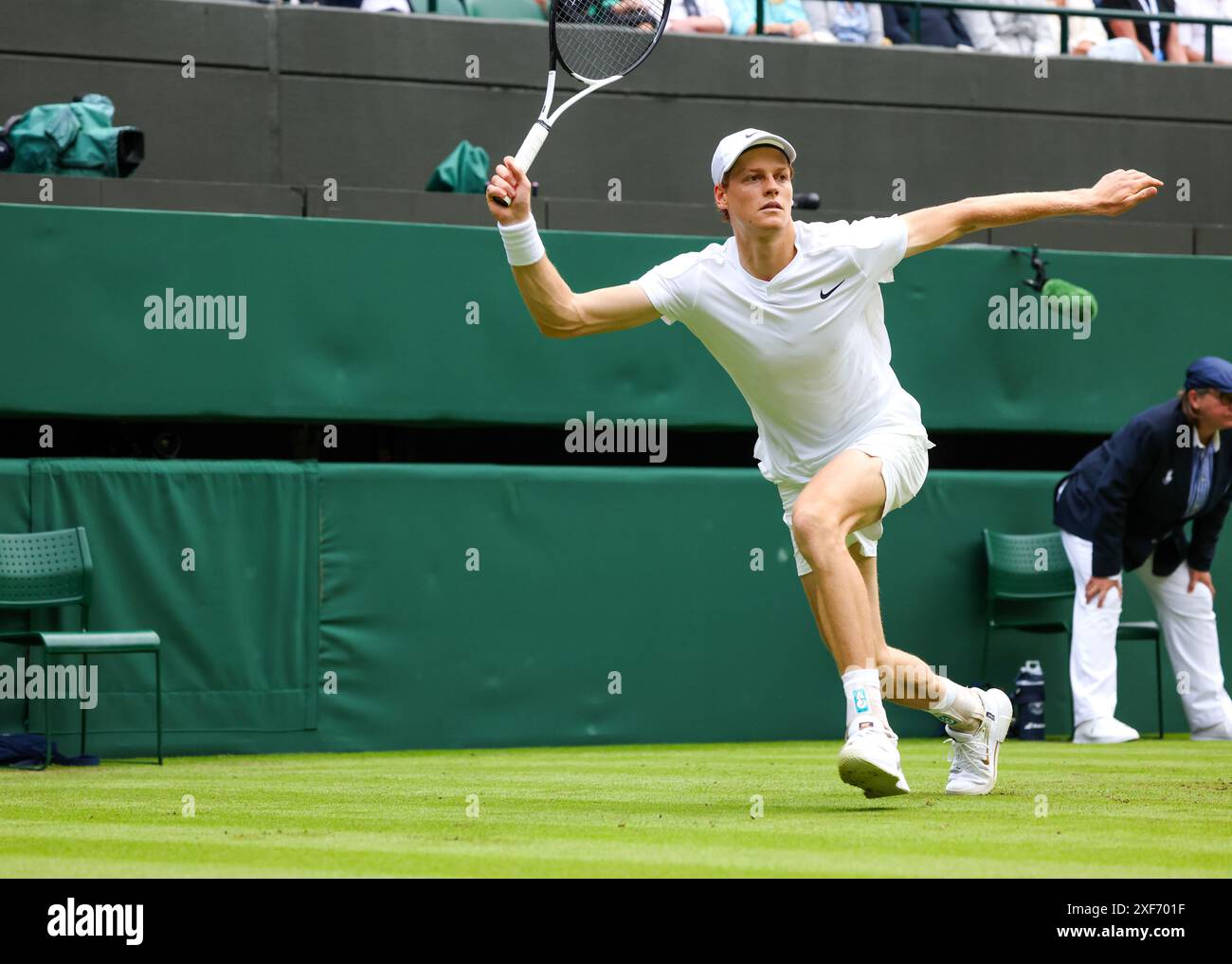 Wimbledon, London, UK. , . Italy's Janik Sinner, the number one seed ...