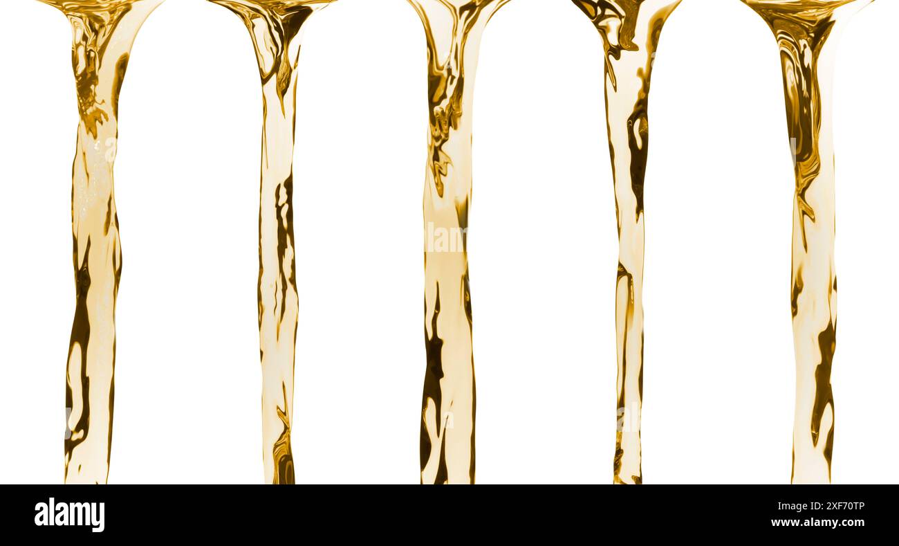 Cooking oil flows isolated on white, set Stock Photo - Alamy