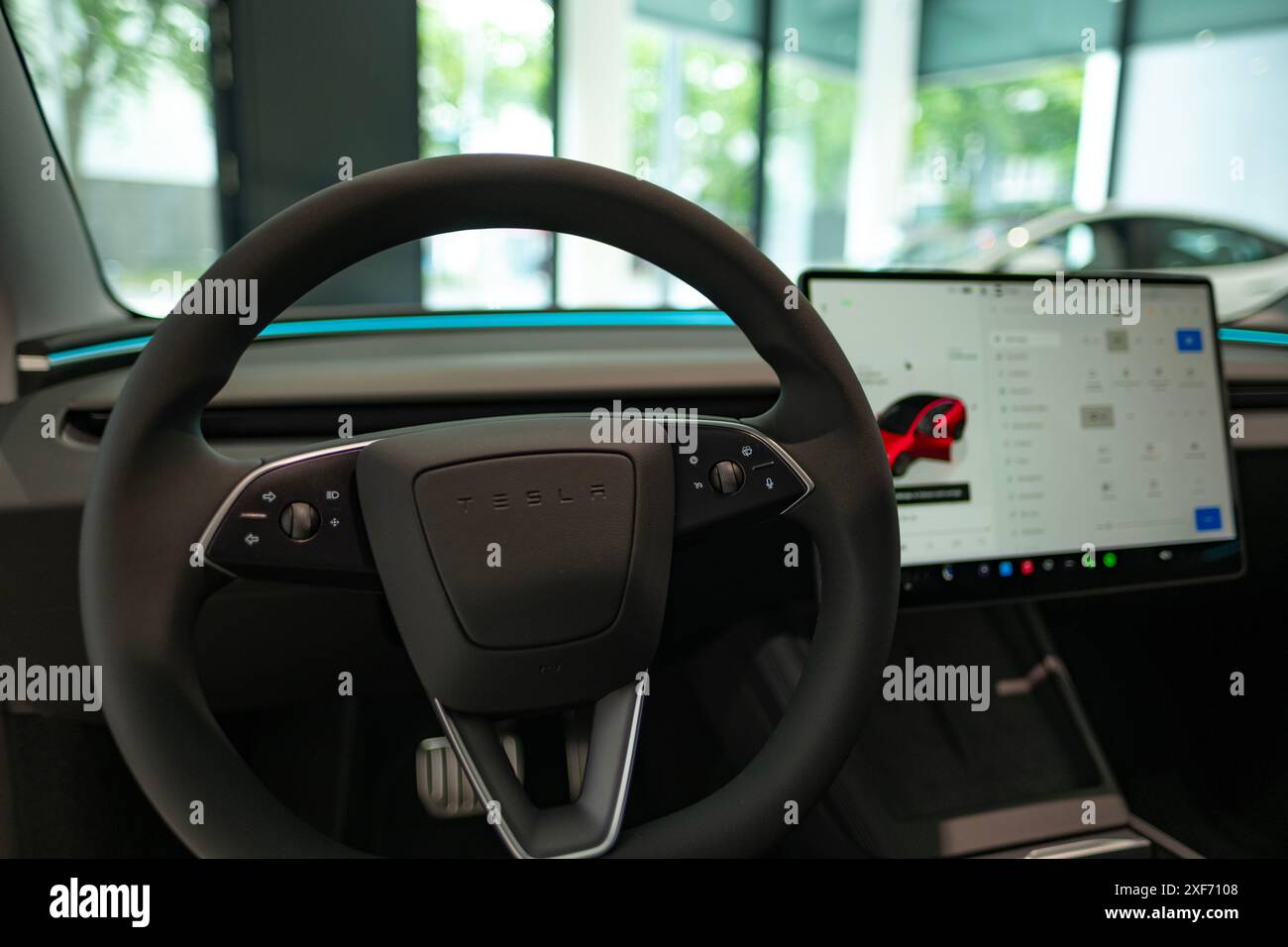 tesla Model 3 Performance Highland steering yoke car, steering wheel ...