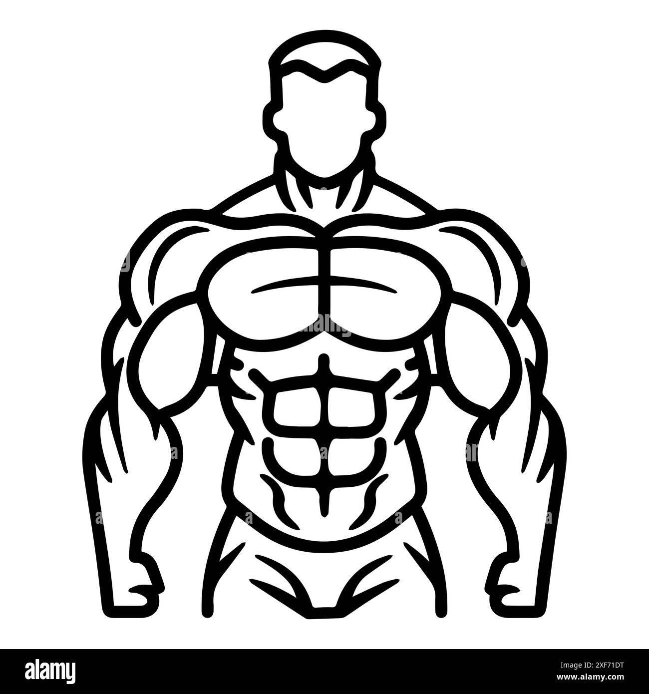 muscle icon or modern line symbol. Vector line art and icon design with ...