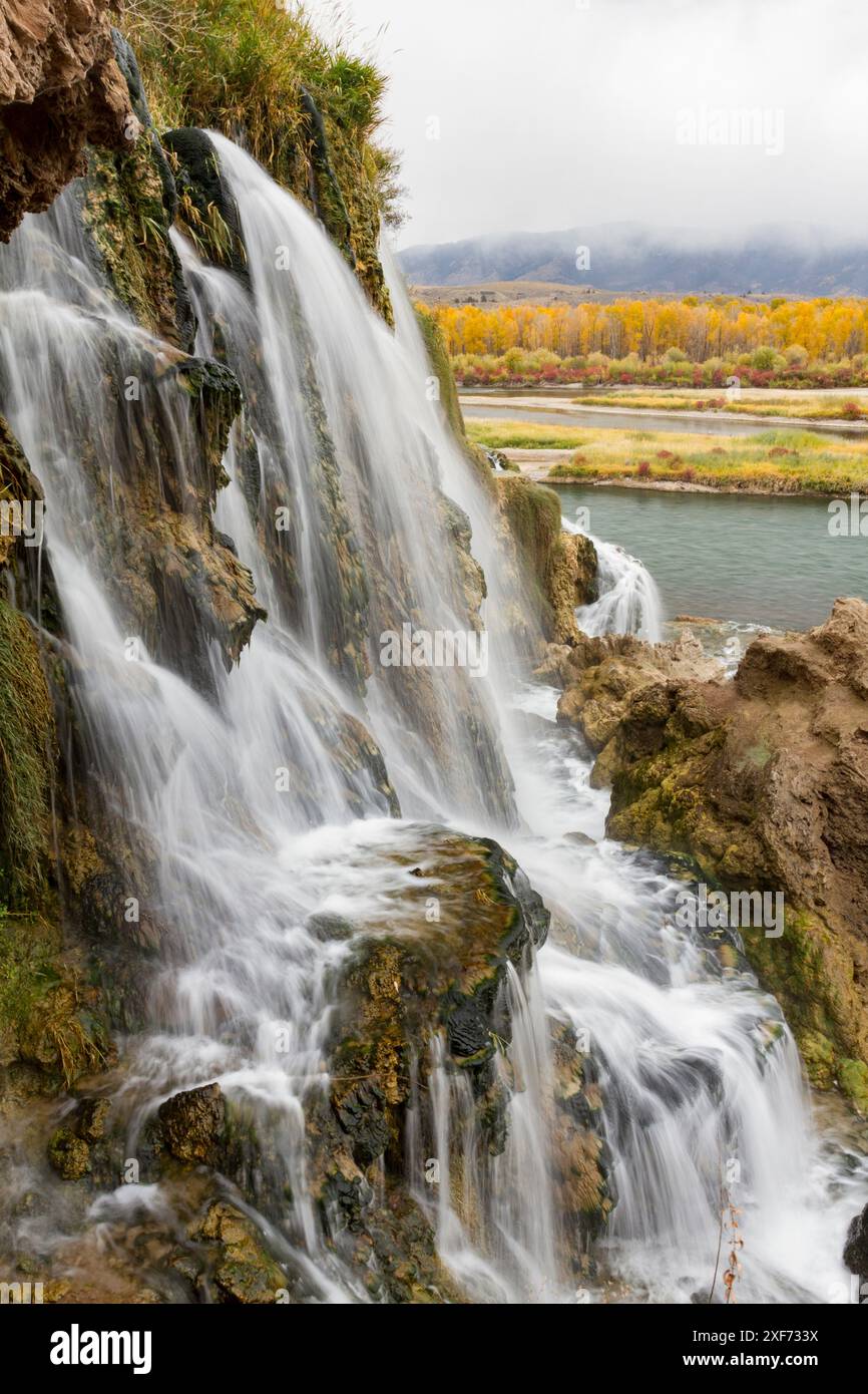 USA, Idaho. Fall Creek Falls Snake River, in Fall colors Stock Photo ...