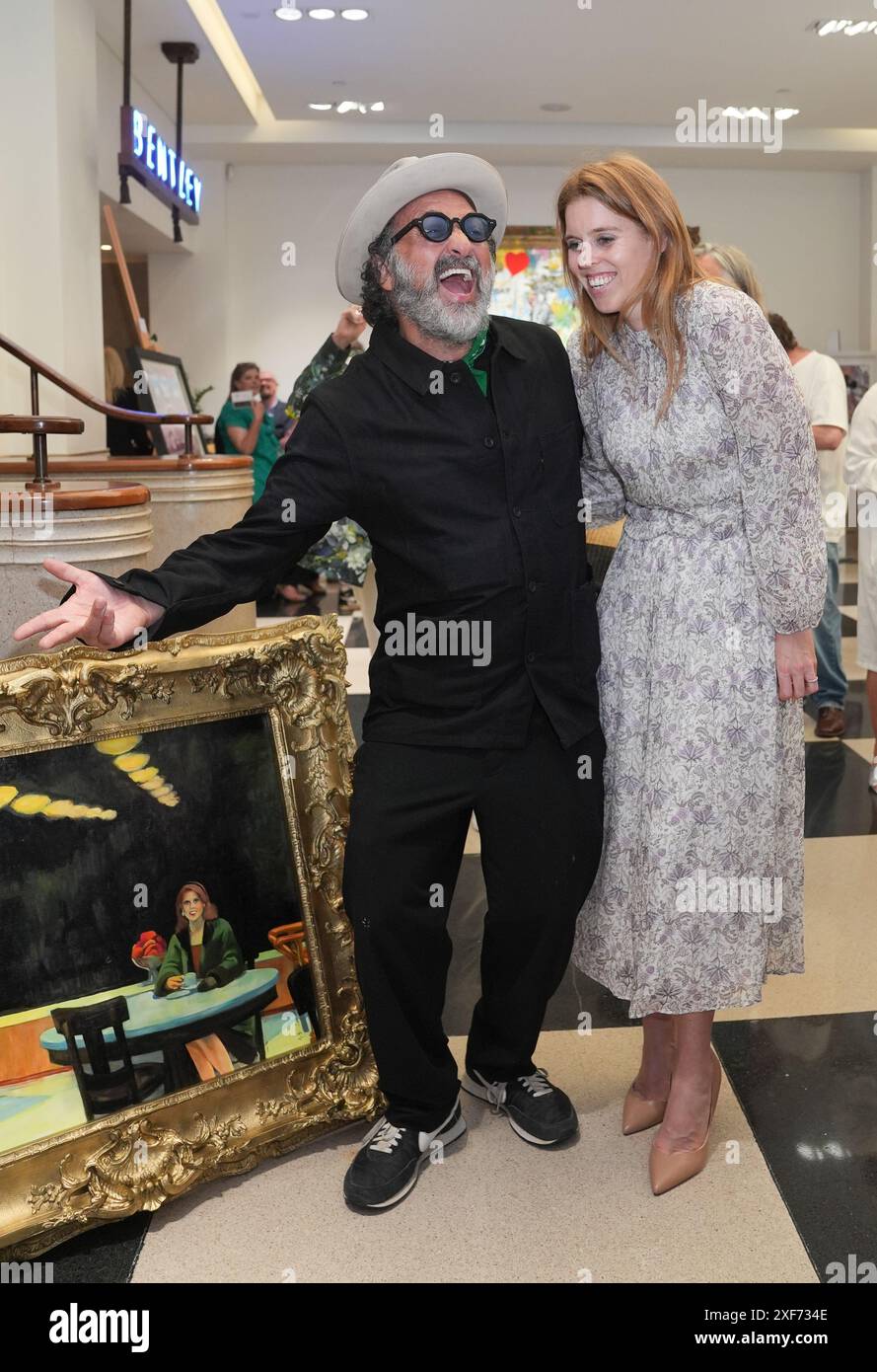 Mr Brainwash and Princess Beatrice attend the unveiling of street ...