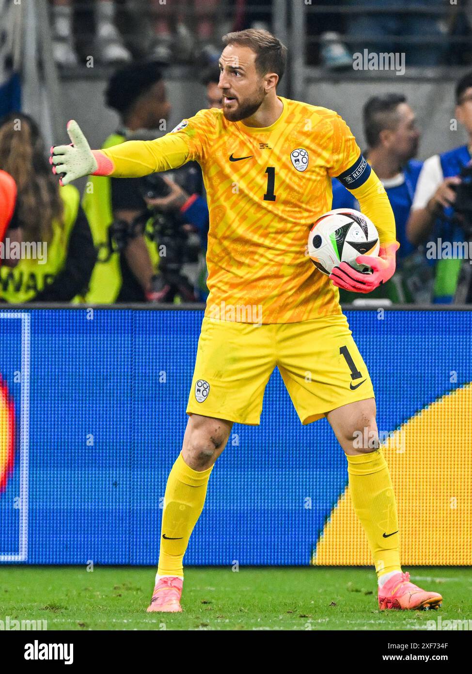 FRANKFURT - Slovenia goalkeeper Jan Oblak during the UEFA EURO 2024 ...