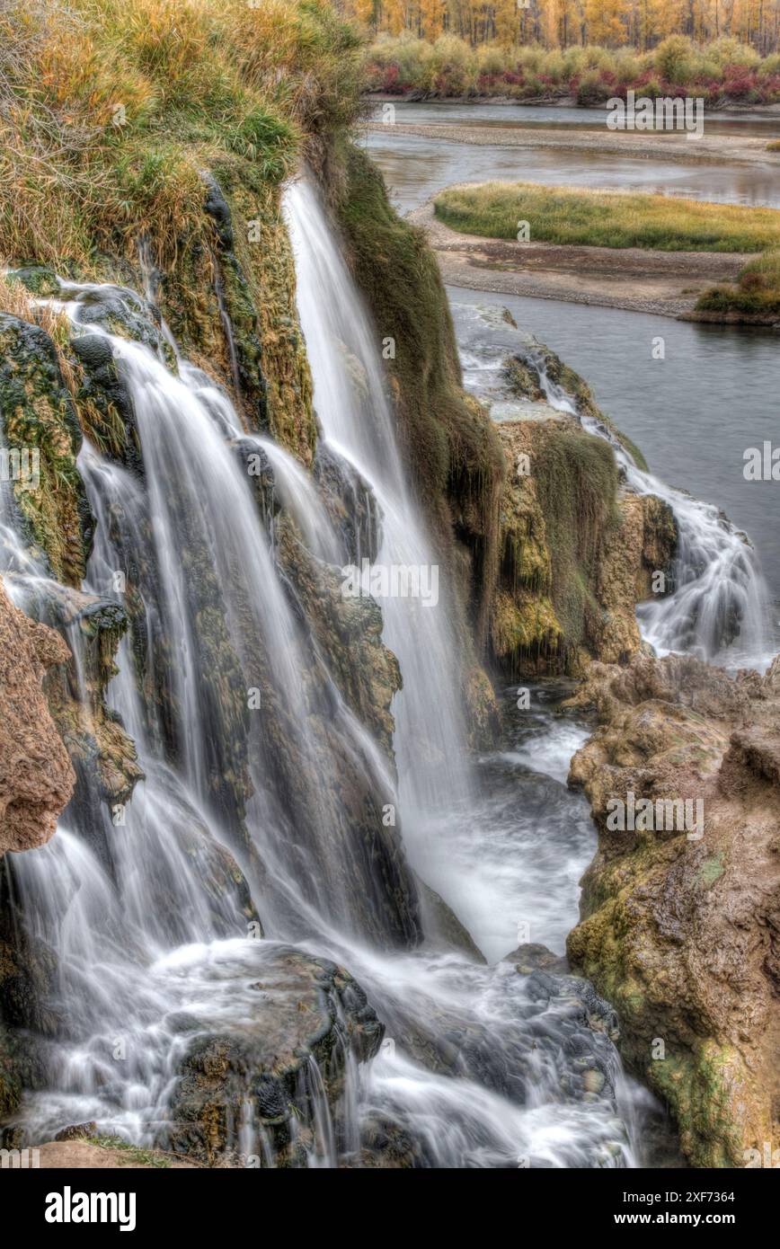 USA, Idaho. Fall Creek Falls Snake River, in Fall colors Stock Photo ...