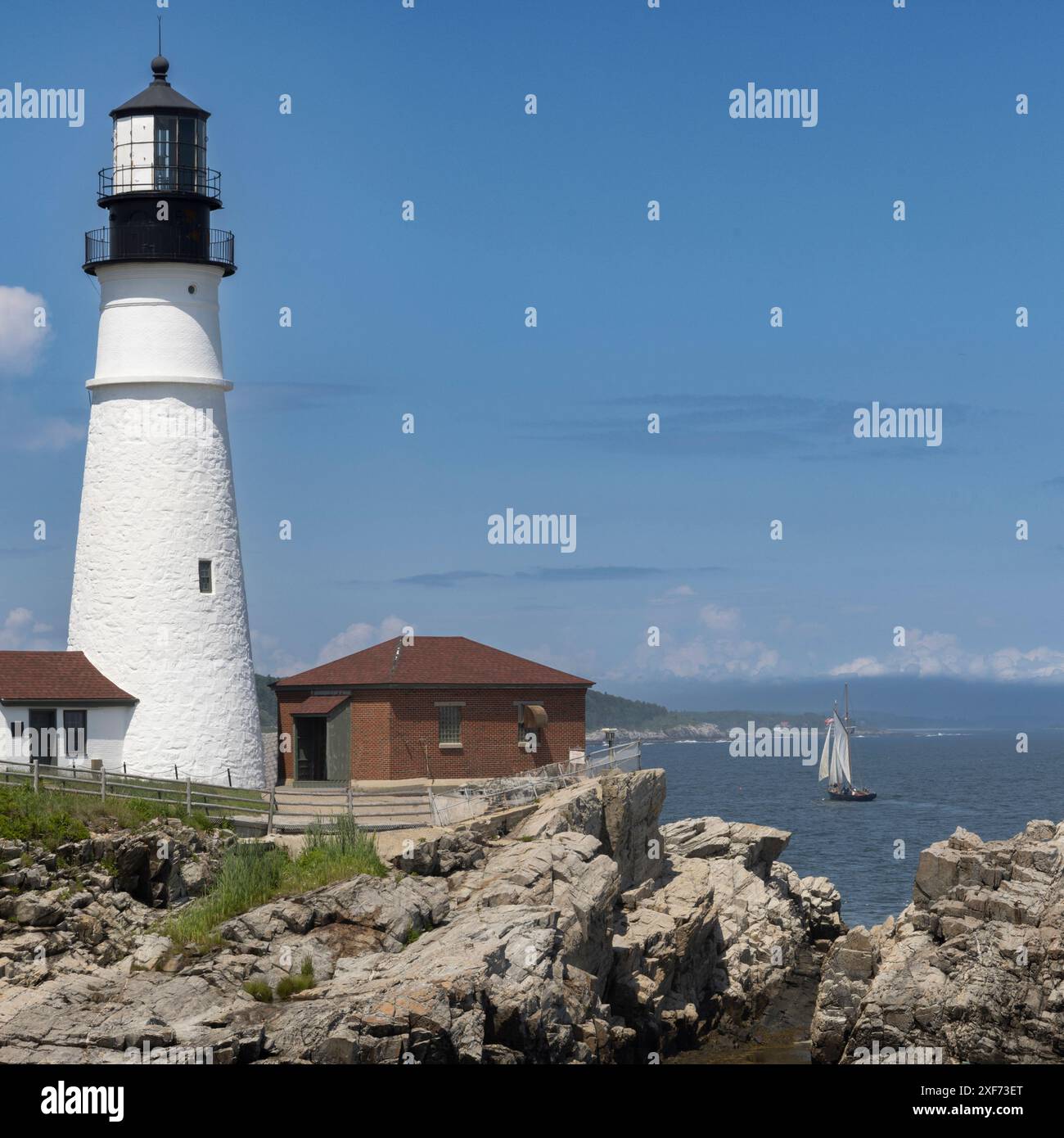 Portland head lighthouse in maine hi-res stock photography and images ...