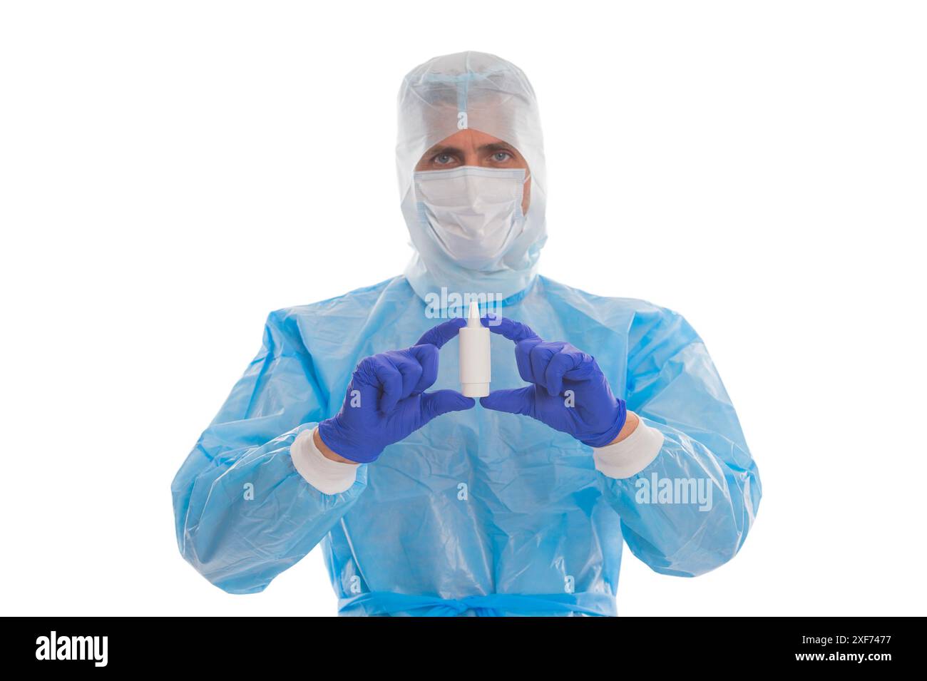 Doctor with nasal spray. Medicine and health. Medical doctor man ...