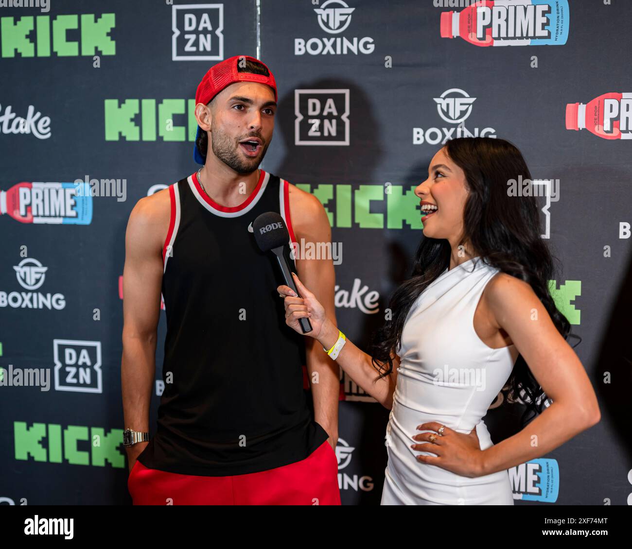 LONDON, UNITED KINGDOM. 01 Jul, 2024. Sami Hamed (right) gives ...