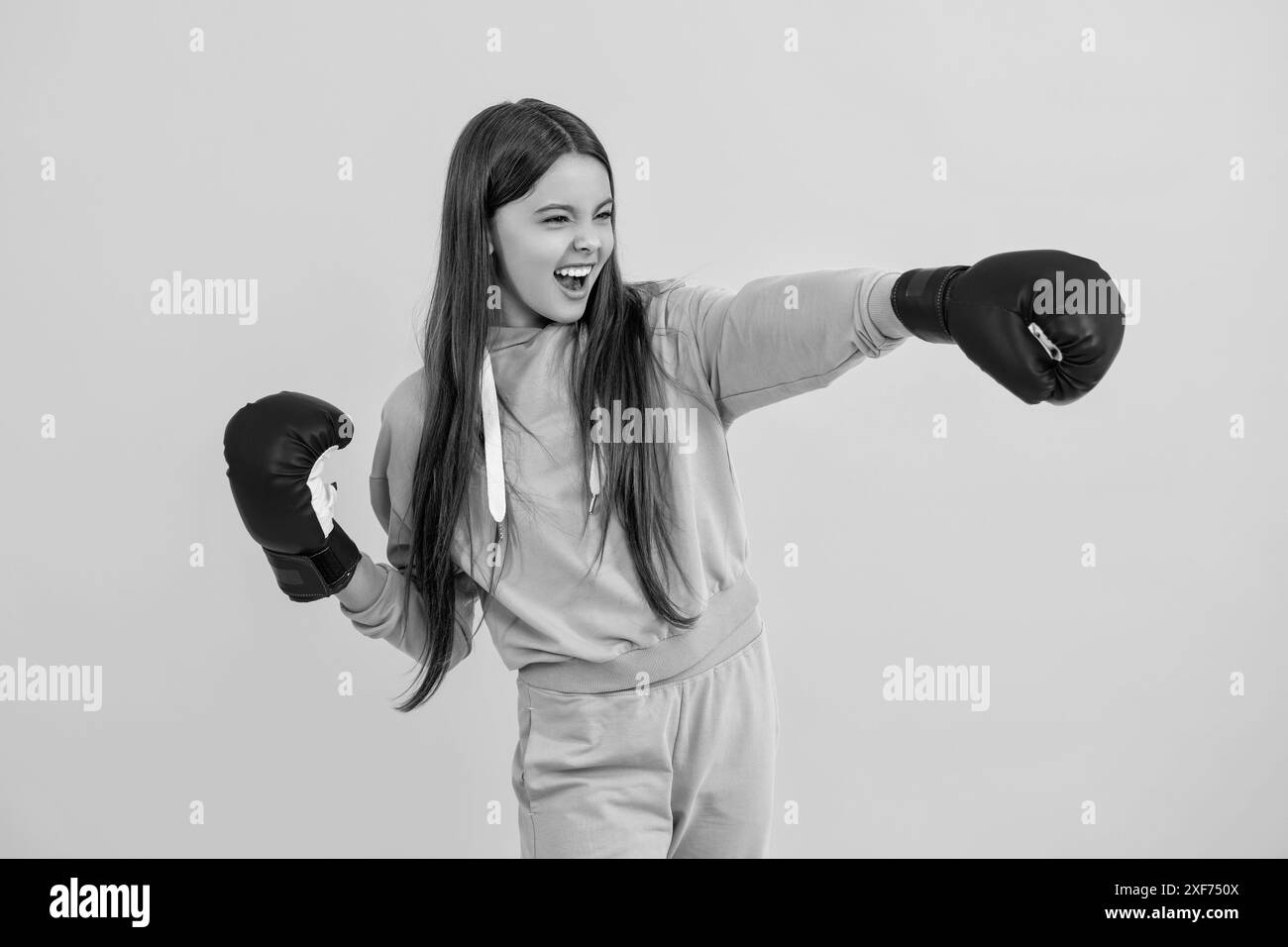 girl sport training. sport active wear. Teen boxer training with ...