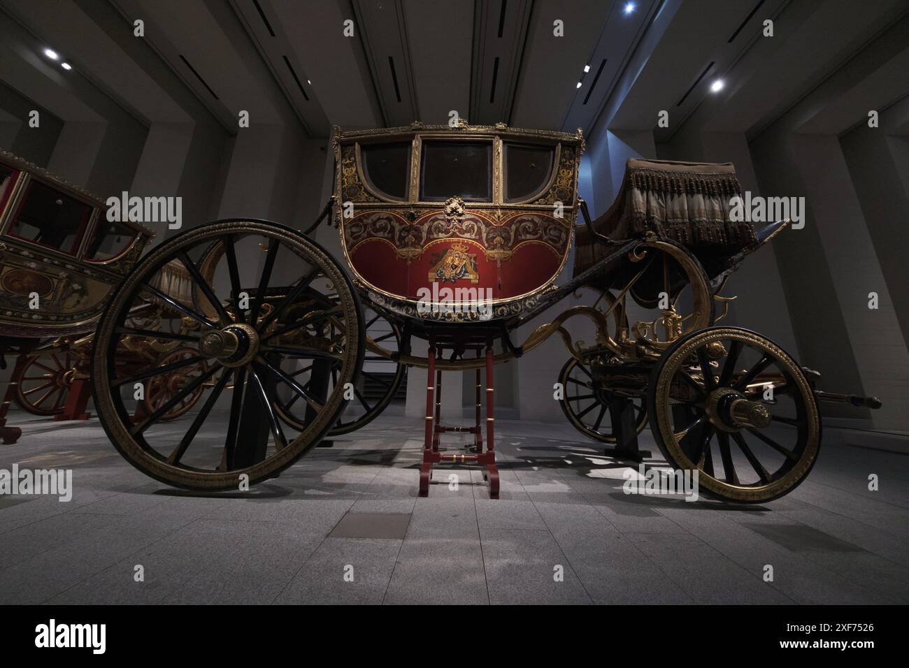 View of the exhibition of In Motion. Vehicles and carriages of National ...